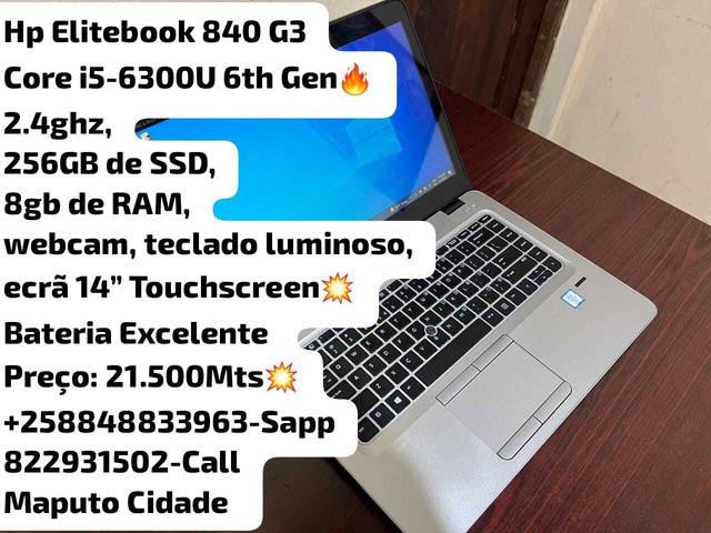 Laptop HP Elitebook, i5-6th Gen, Touchscreen Maputo - www.soboladas.co.mz